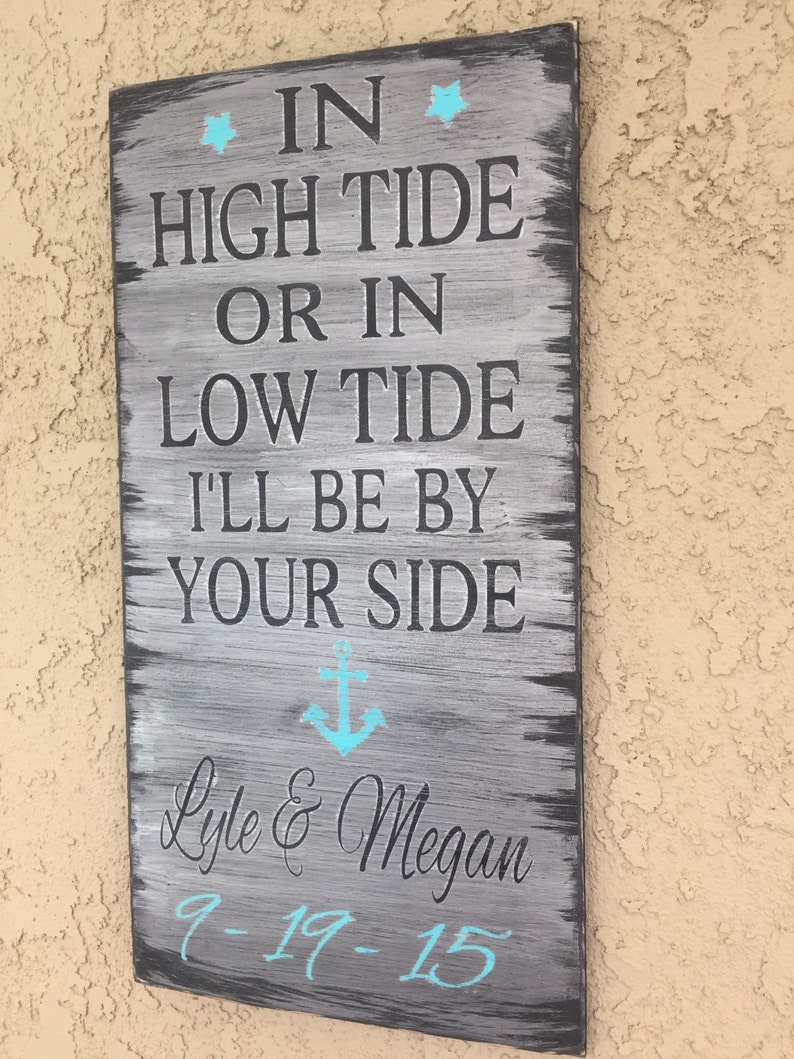 High Tide or Low Tide Personalized Sign. 12" X 24" - Etsy