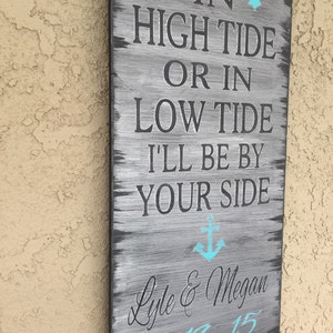 High Tide or Low Tide Personalized Sign. 12" X 24" - Etsy