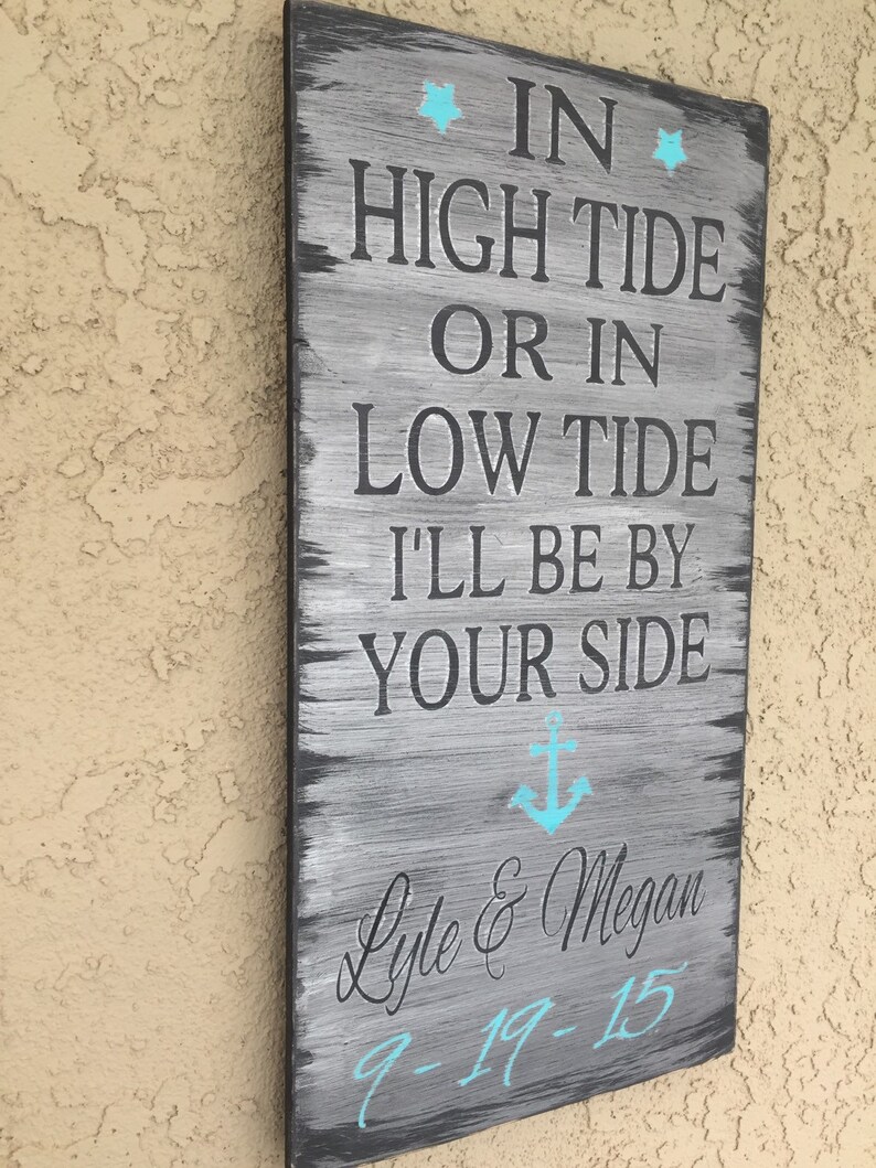 High Tide or Low Tide Personalized Sign. 12" X 24" - Etsy