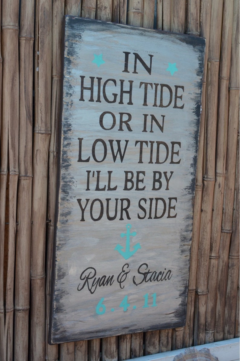 High Tide or Low Tide Personalized Sign. 12" X 24" - Etsy