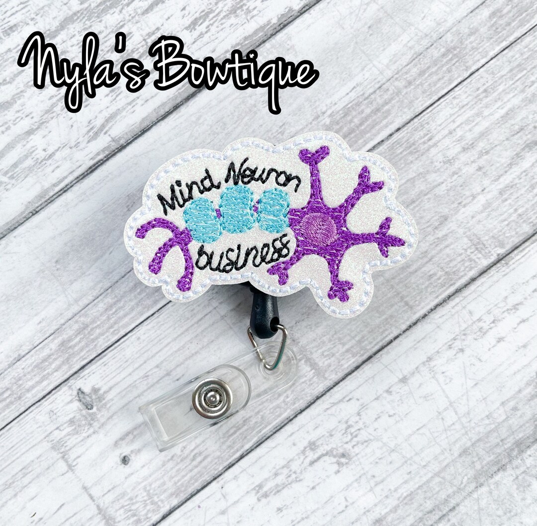 Mind Neuron Business Badge Reel, Neurology Badge Reel, Nurse Badge Reel ...