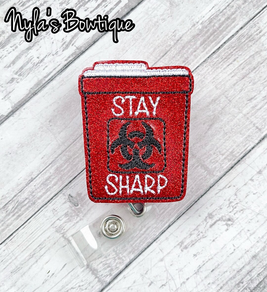 Stay Sharp Badge Reel, Nurse Badge Reel, Funny Badge Reel, Retractable ...
