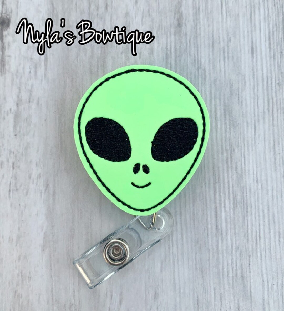 Alien Badge Reel Glow in the Dark Badge Reel Halloween Badge - Etsy