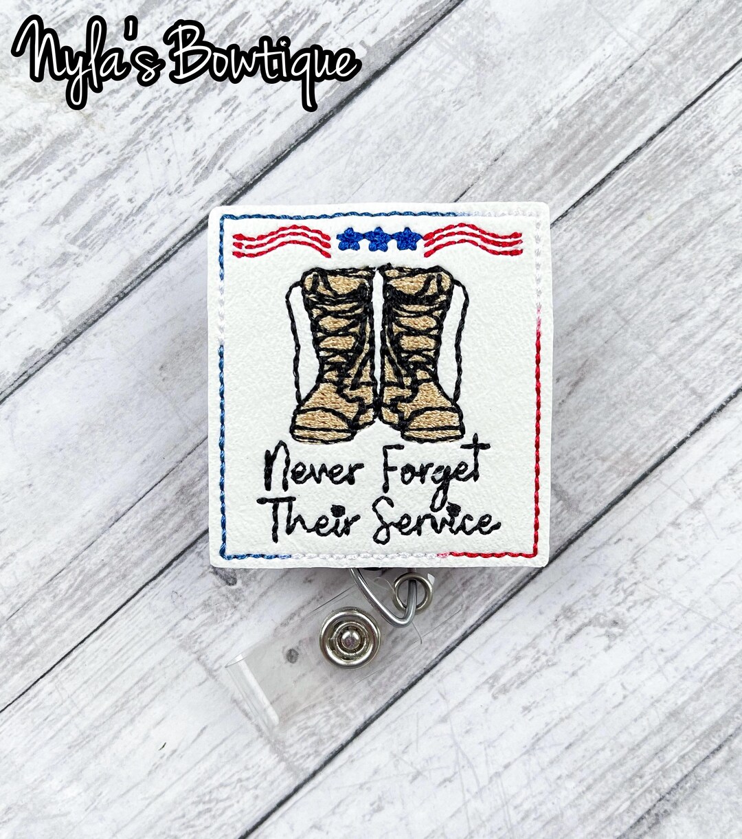 Never Forget Their Service, Memorial Day Badge Reel, Nurse Badge Reel ...