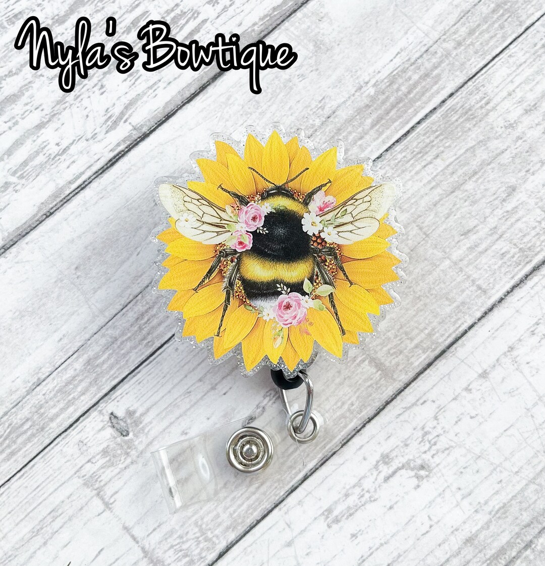 Sunflower Badge Reel, Honey Bee Badge Reel, Nurse Badge Reel ...