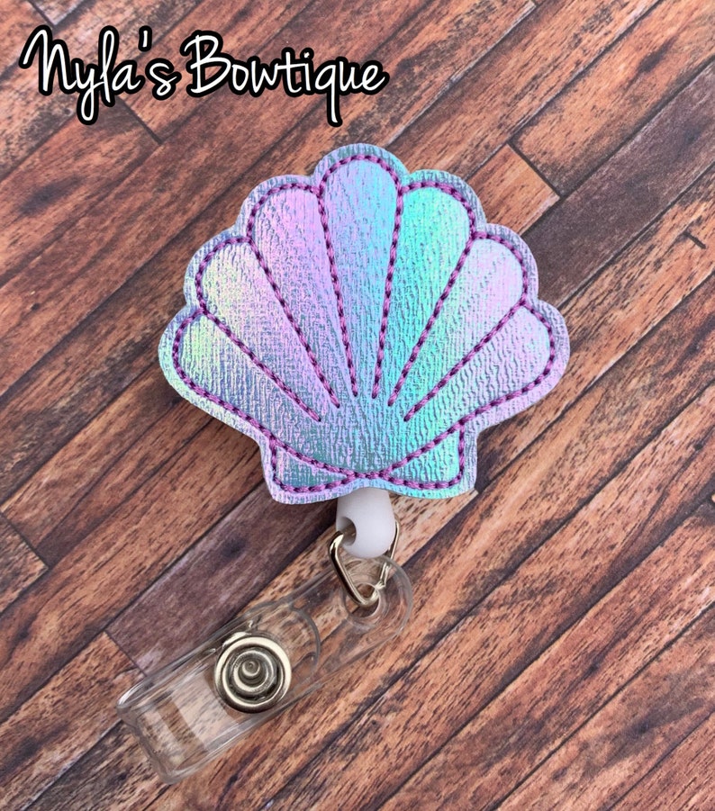 Seashell Badge Reel Summer Badge Reel Nurse Badge Reel - Etsy