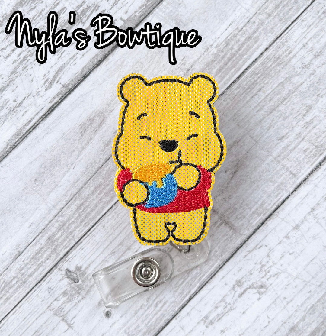 Honey Bear Badge Reel, Nurse Badge Reel, PICU Nurse Badge Pull, Teddy ...
