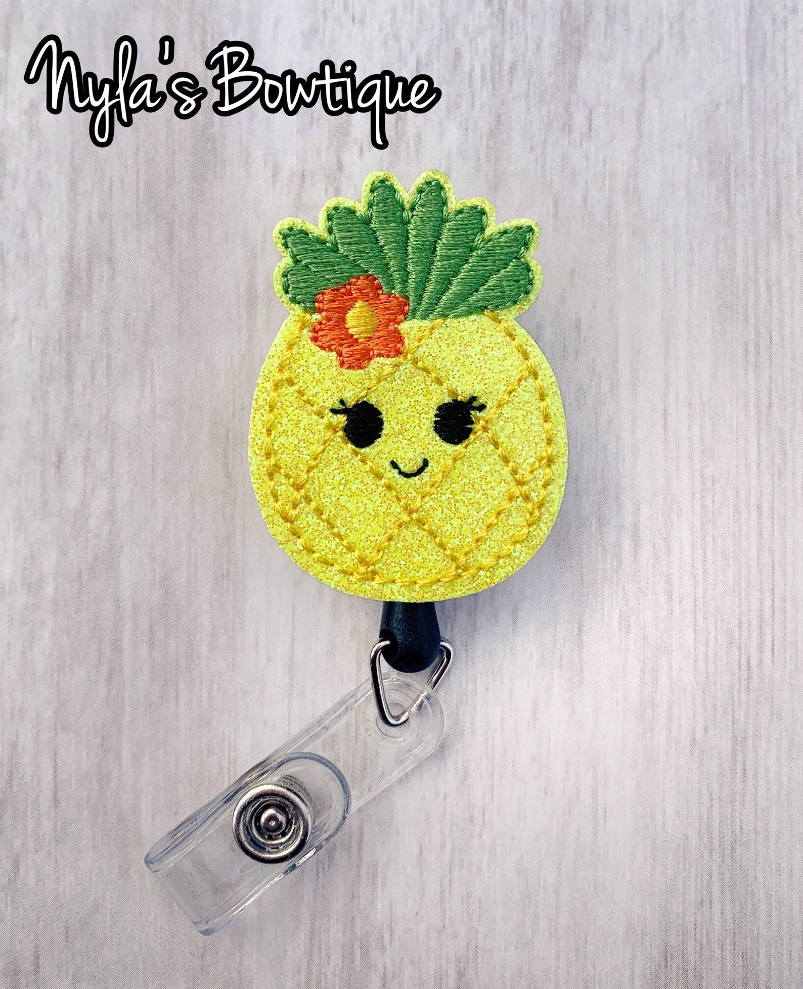 Pineapple Badge Reel, Cute Pineapple ID Badge, Summer Badge Reel, Nurse ...