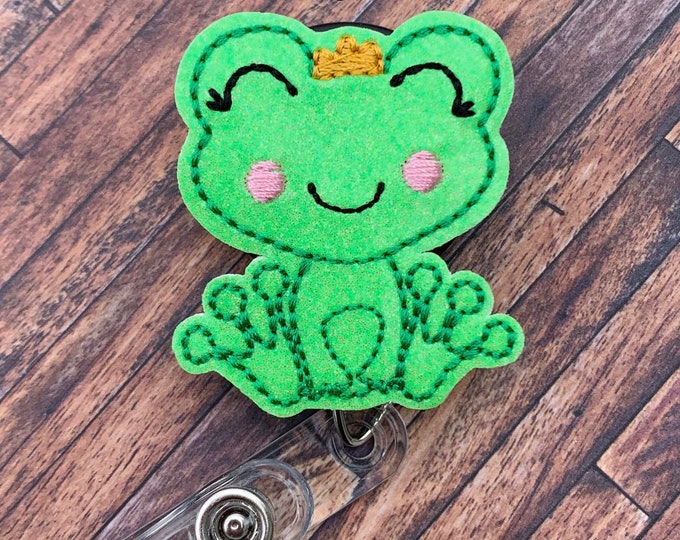 Frog Badge Reel Princess Frog Badge Pull Nurse Badge Reel | Etsy