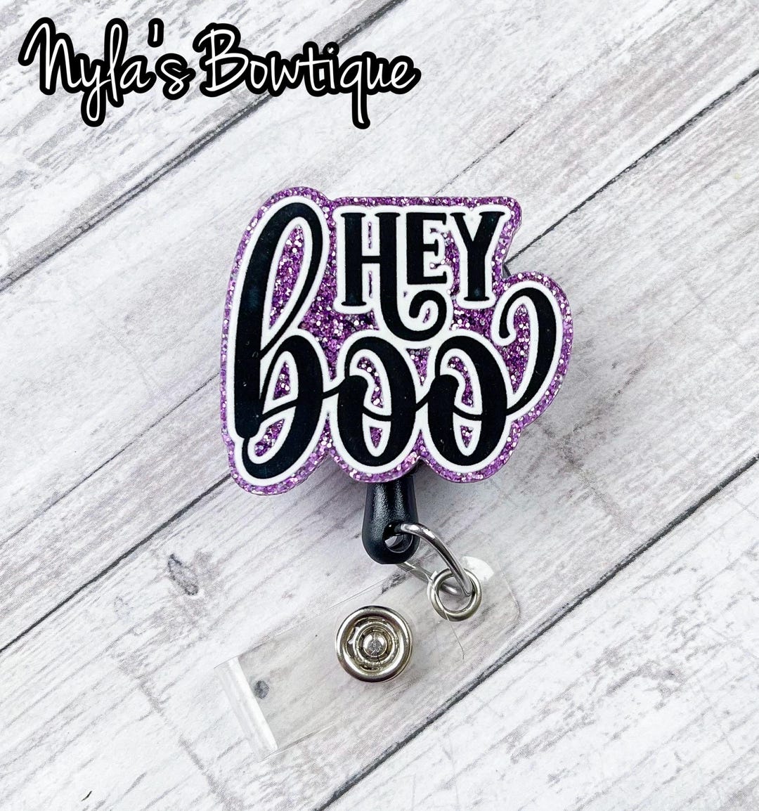 Hey Boo Badge Reel, Halloween Badge Reel, Nurse Badge Reel, Retractable ...