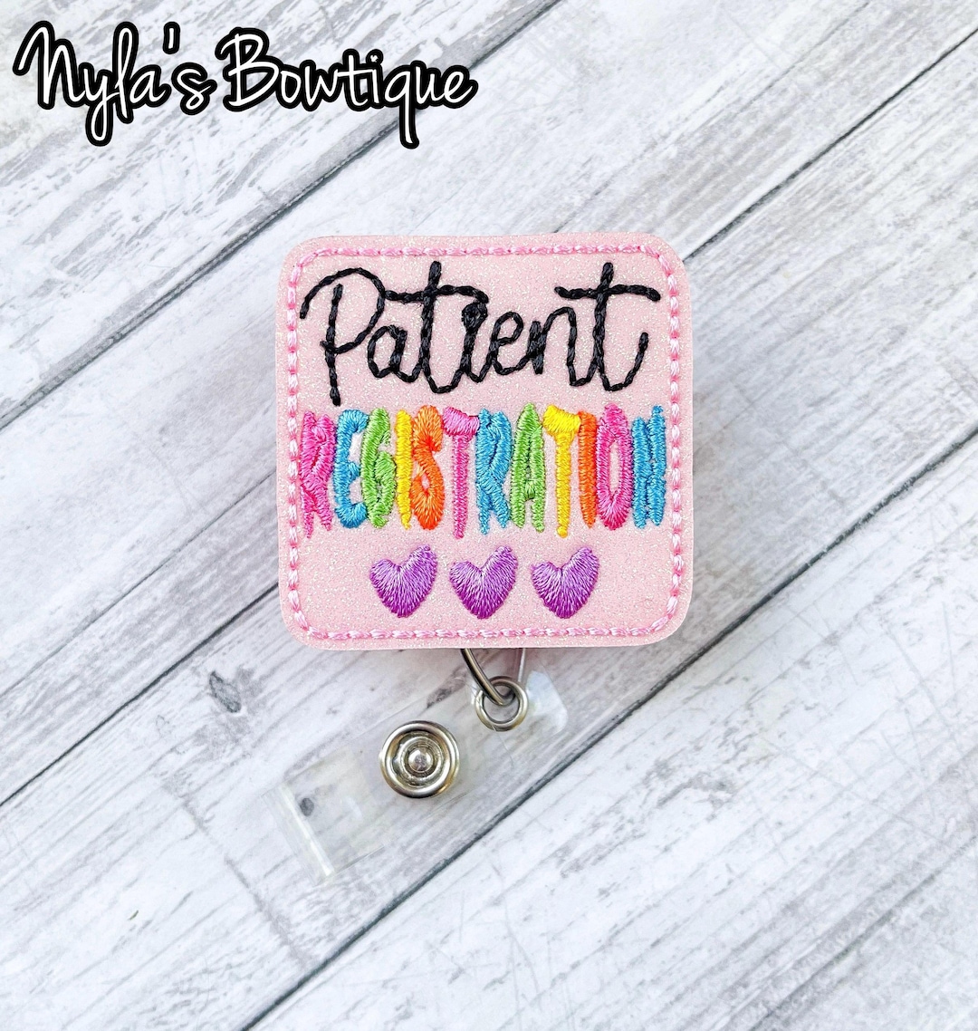 Patient Registration Badge Reel, Retractable ID Badge Holder, Hospital ...