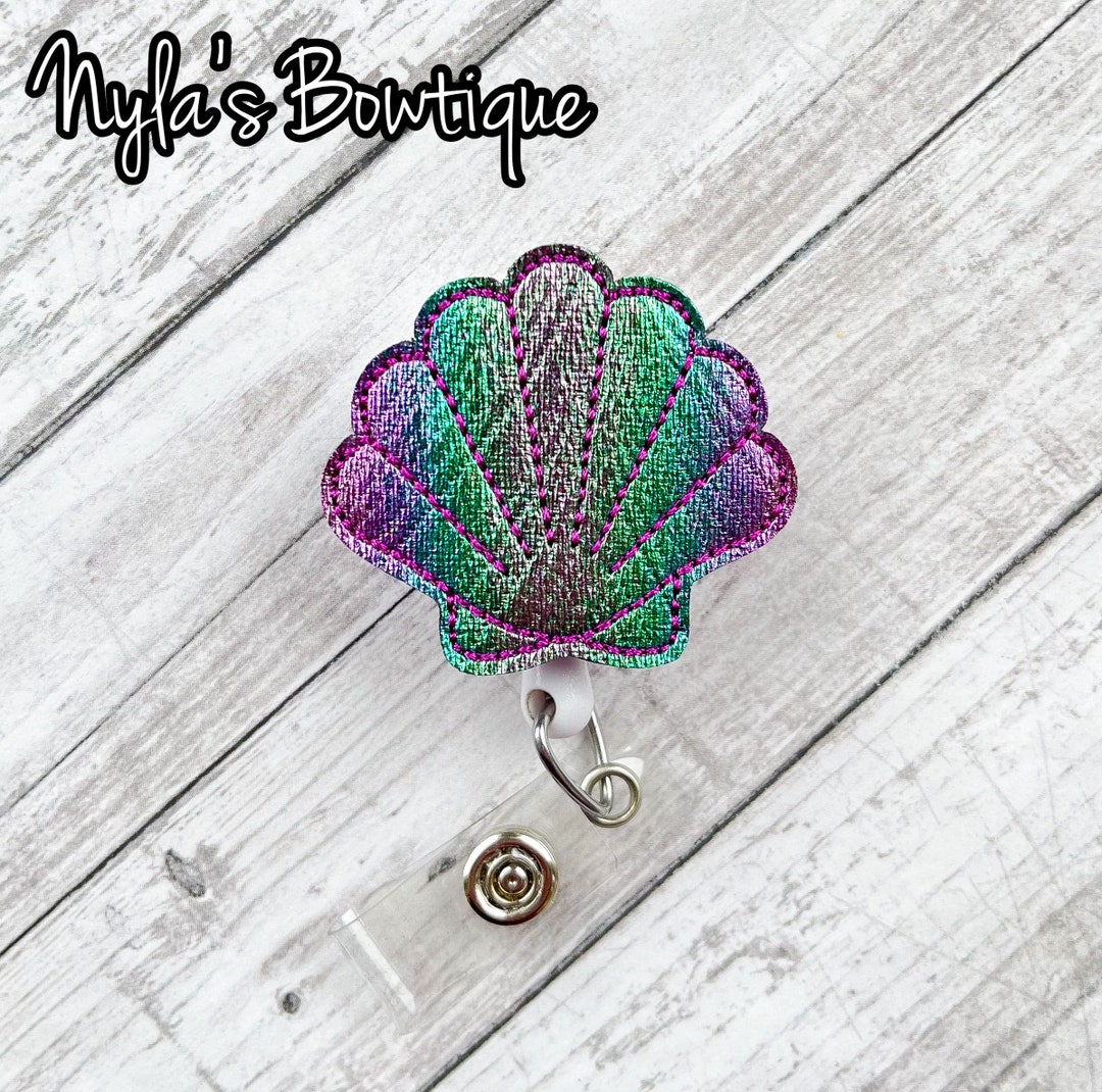 Seashell Badge Reel, Summer Badge Reel, Nurse Badge Reel, Pediatric ...