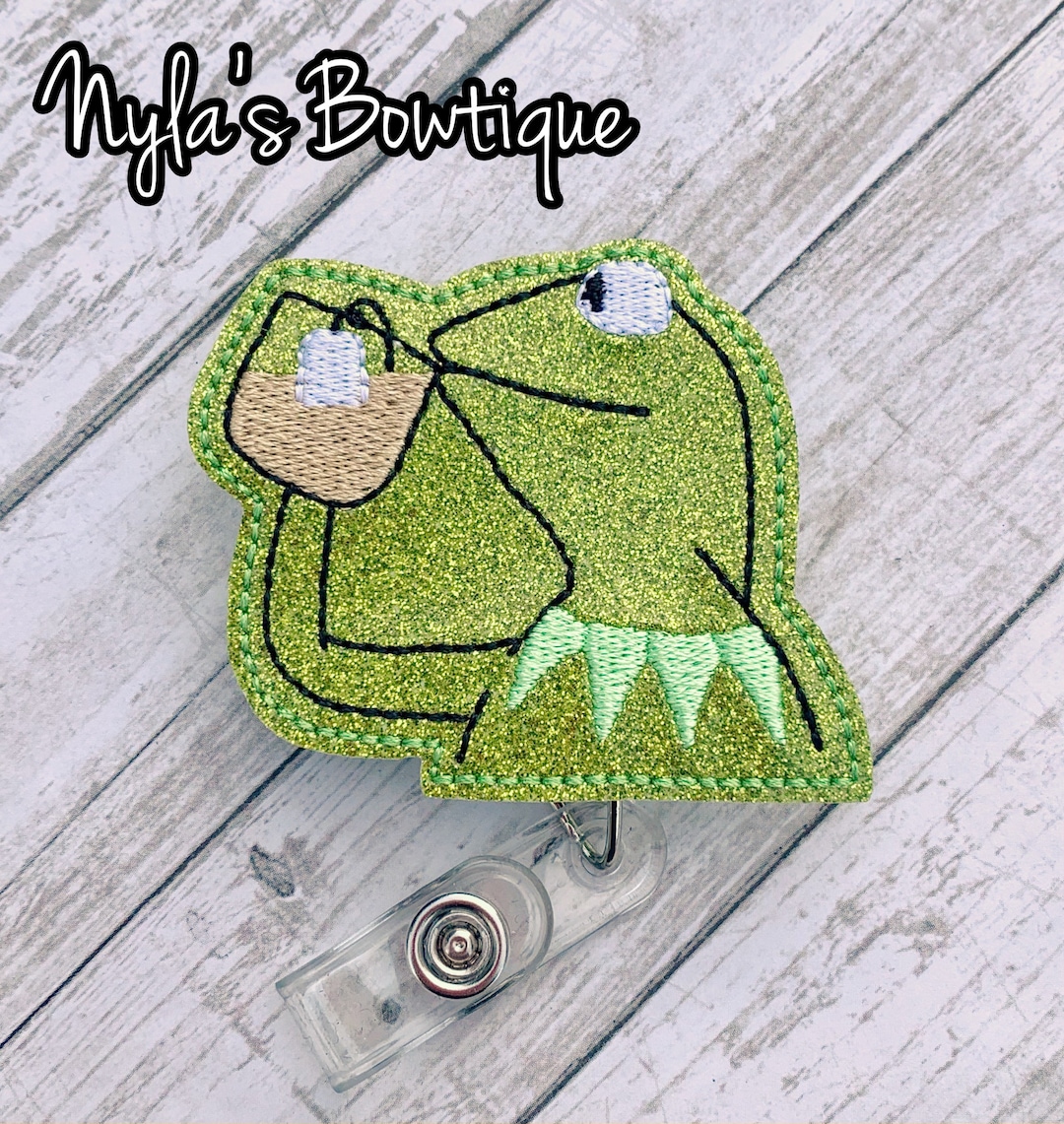 Frog Meme Badge Reel, Nurse Badge Reel, Retractable ID Badge Holder ...