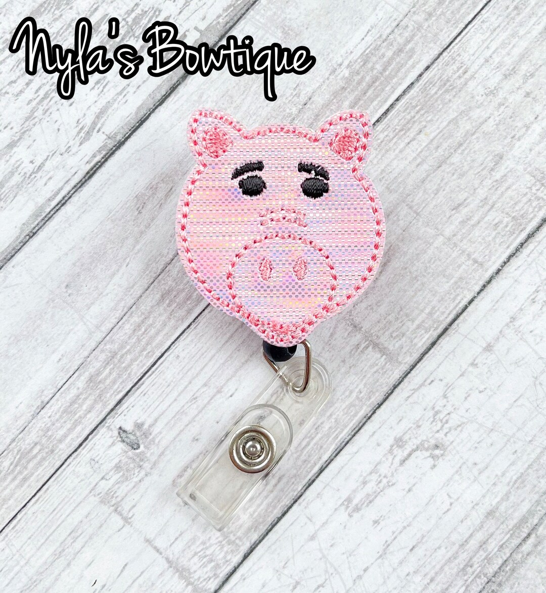 Toy Pig Badge Reel, Pediatric Nurse Badge Reel, Retractable ID Badge ...