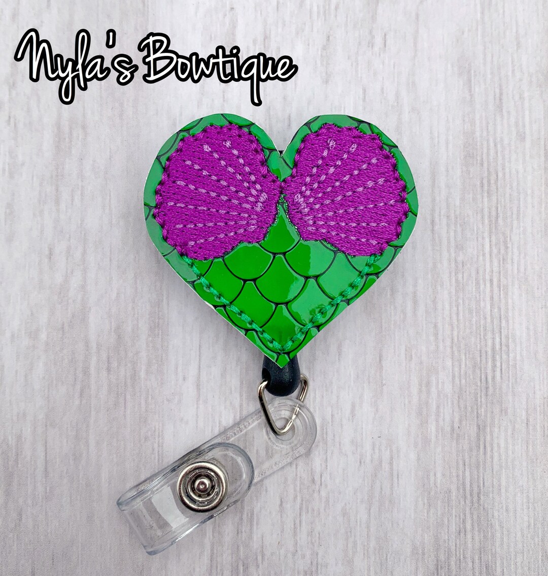 Mermaid Badge Reel, Heart Badge Reel, Nurse Badge Reel, Pediatric Nurse ...