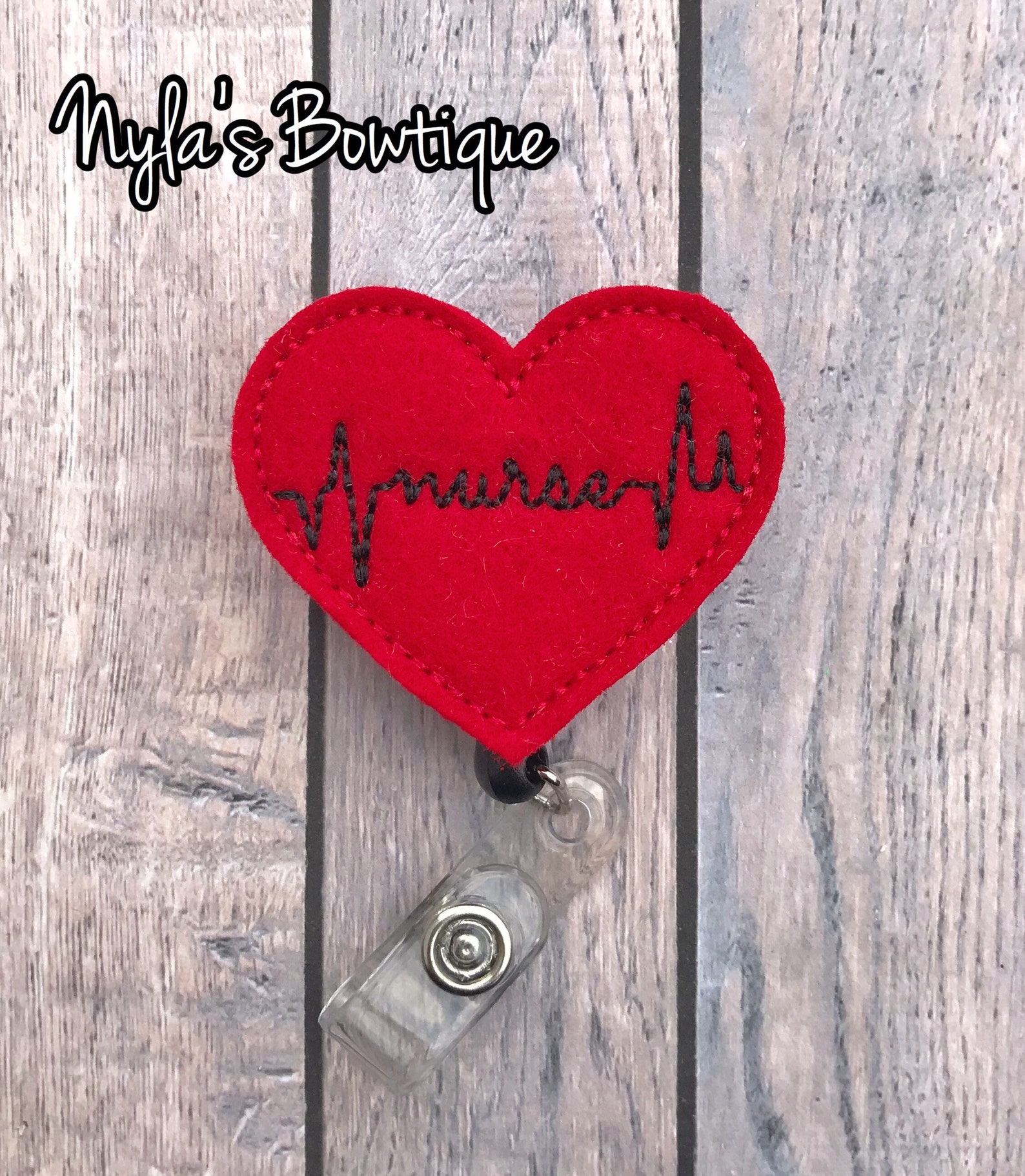 Nurse Badge Reel, EKG Badge Reel, Registered Nurse Badge Reel ...