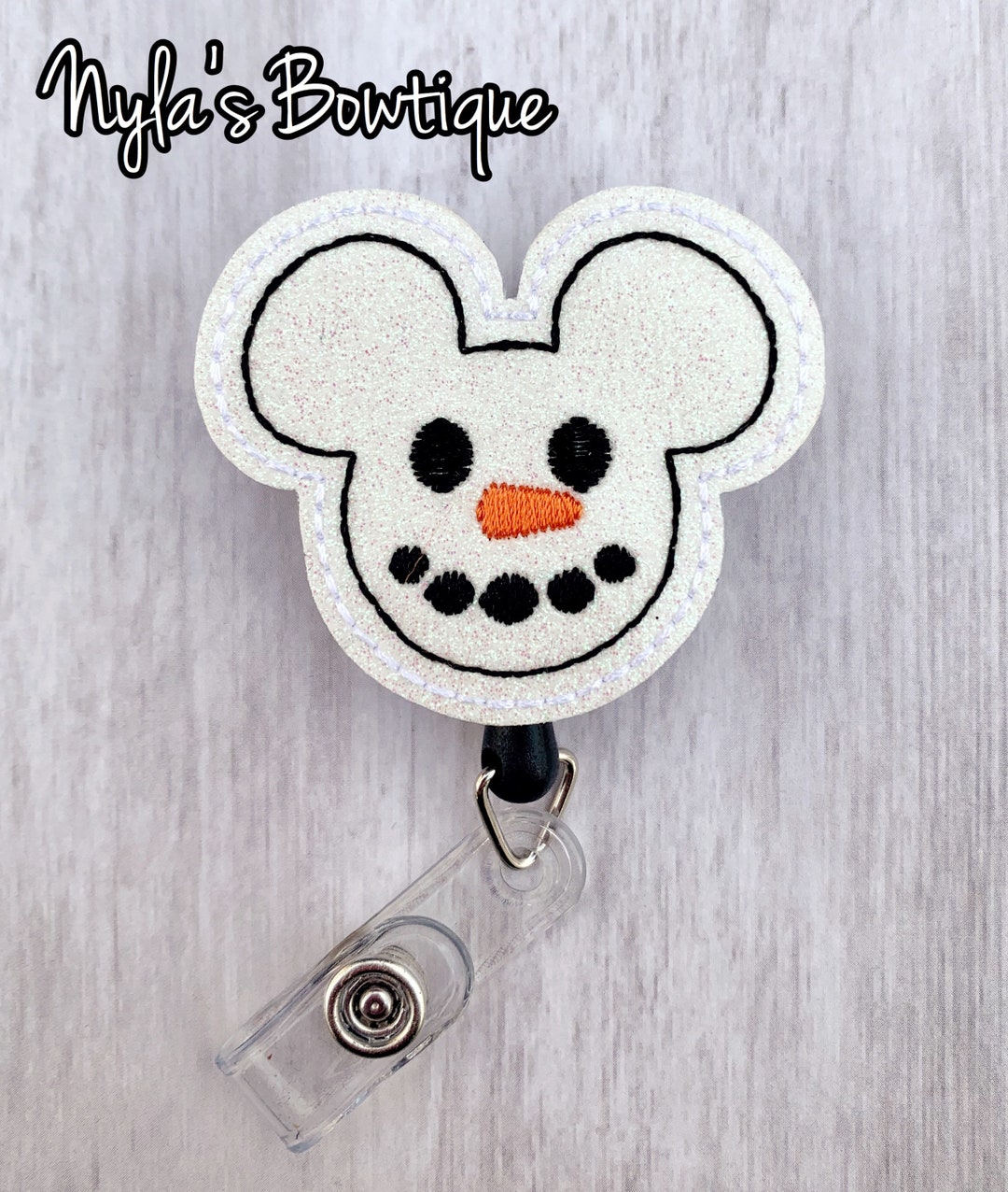 Snowman Badge Reel, Nurse Badge Reel, Name Tag Badge, Retractable ID ...
