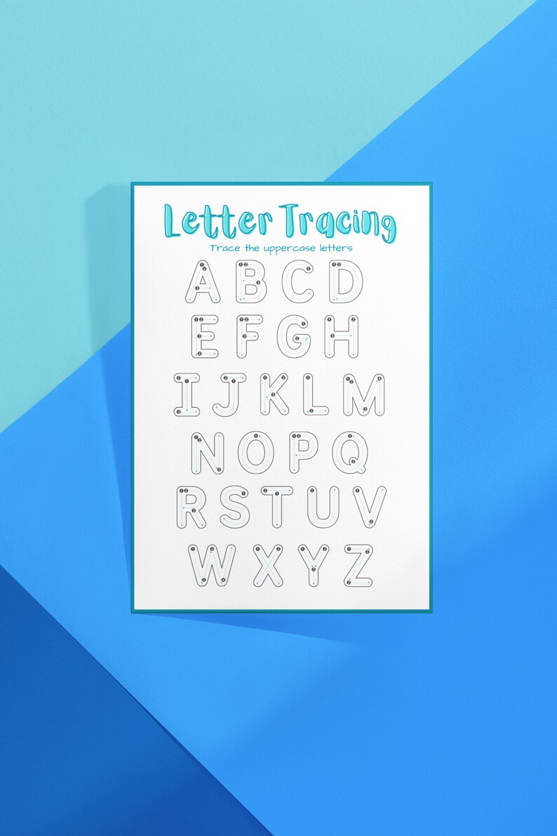 Letter Tracing Printable. Digital Download of Letter Tracing Worksheet ...