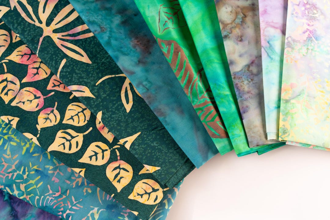Fat Eighth Bali Assortment Bundle - 10 Different Pieces - Hand Dyed ...