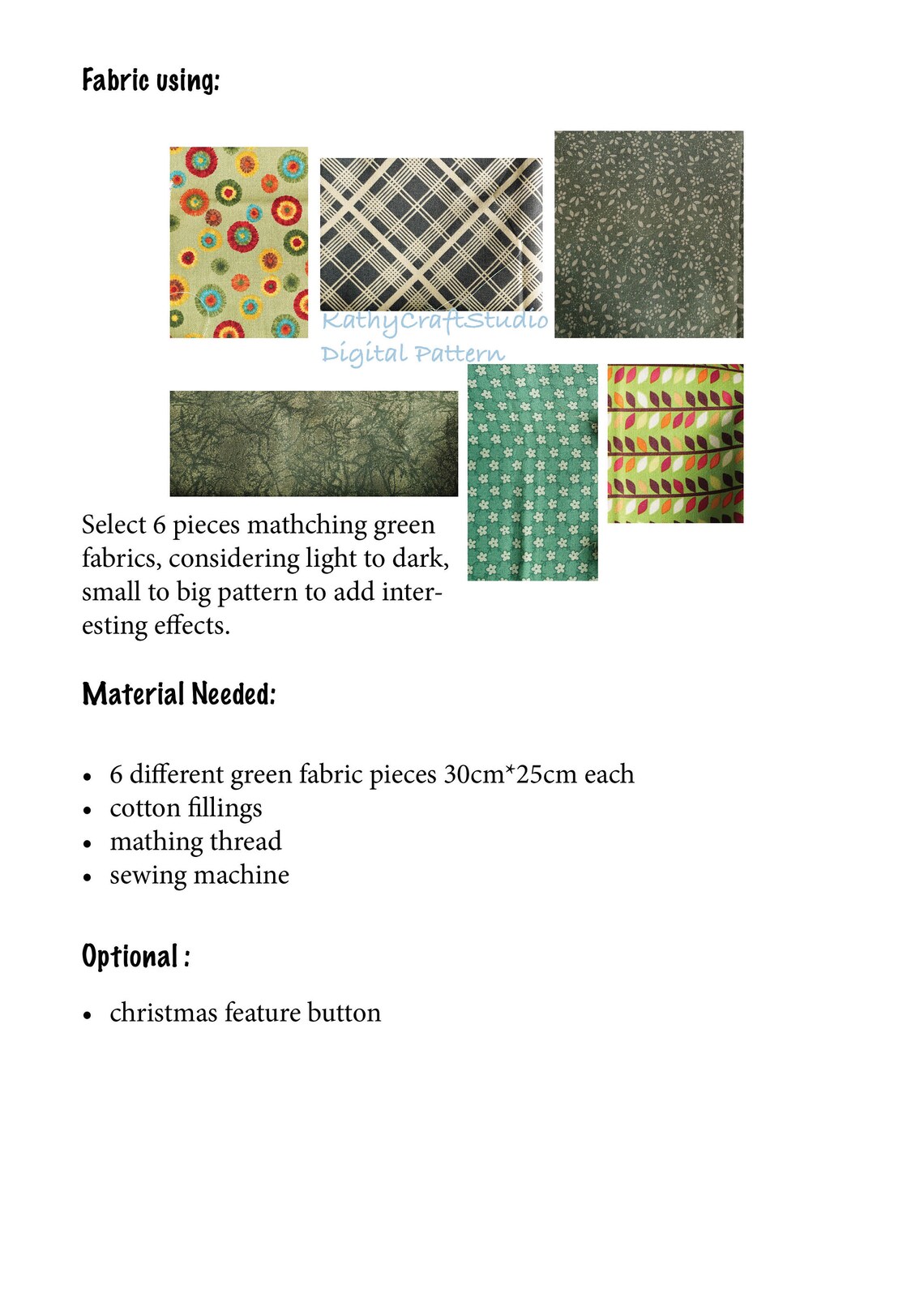 Sewing Pattern for Beginnerfabric 3D Patchwork Christmas - Etsy