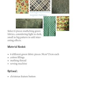 Sewing Pattern for Beginner--fabric 3D Patchwork Christmas Tree -- PDF ...