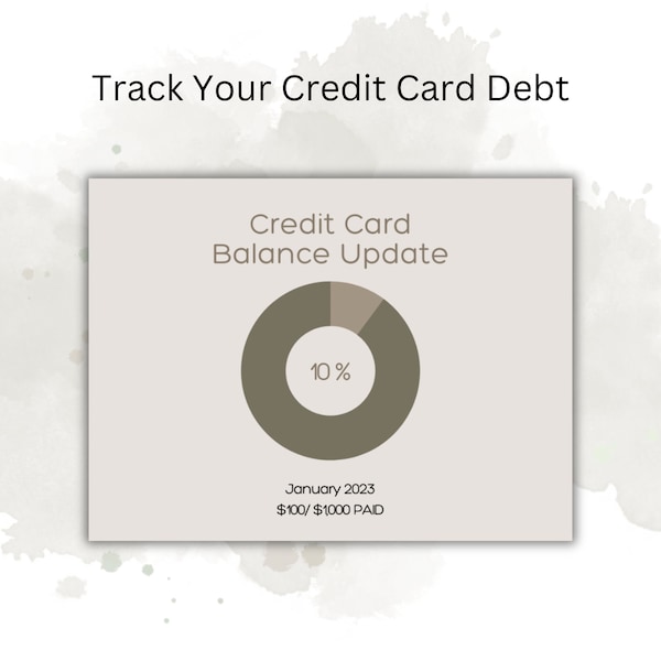 Credit Card Tracker - Etsy
