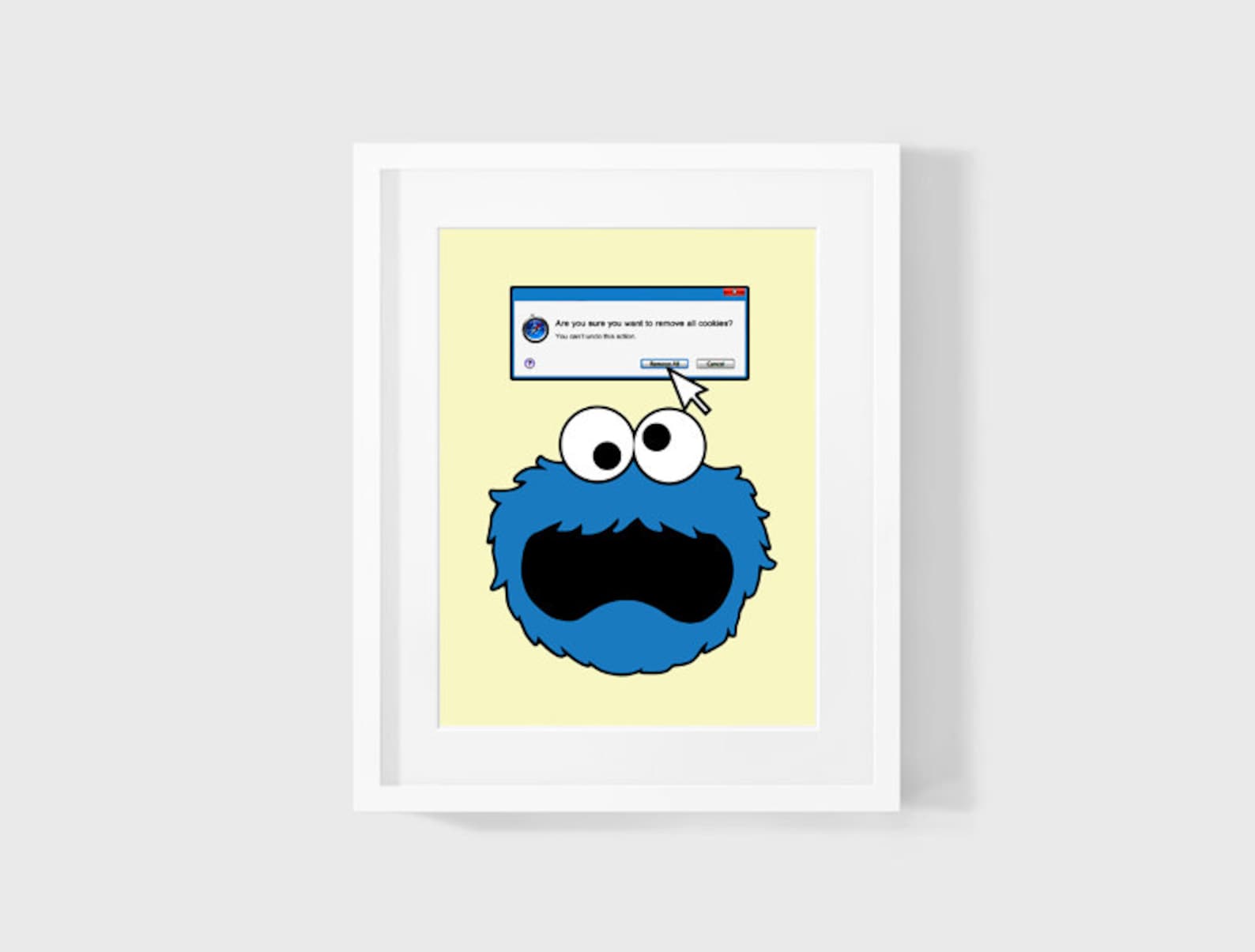Remove All Cookies Digital Download Cookie Monster Wall Art - Etsy