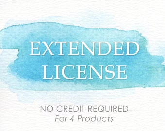 EXTENDED LICENSE No Credit required / Single product | Etsy