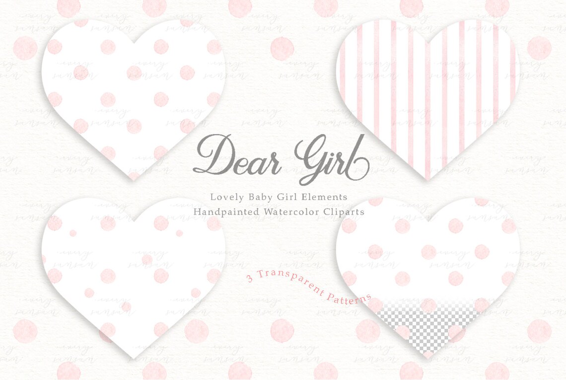 Dear Girl Watercolor Clip Arts, Baby Stroller, Baby Girl Clipart, Kids ...