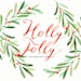 Holly Jolly Watercolor Christmas Clipart Holiday Winter Set - Etsy