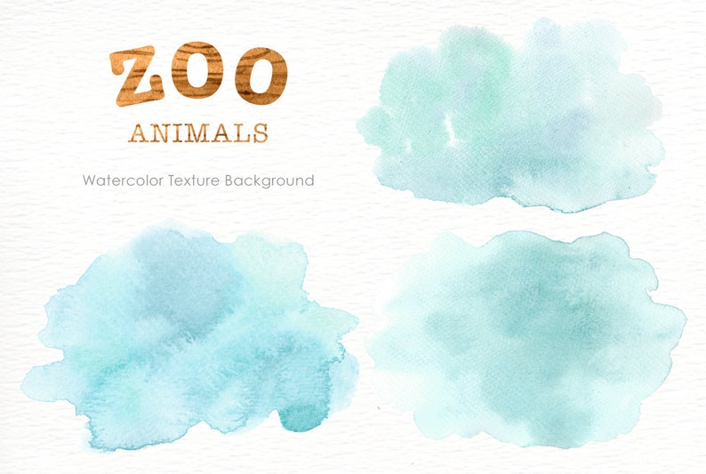 Zoo Animals Watercolor Clipart, Nursery Prints, Zoo Animals Nursery Art ...