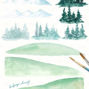 Mountain Animals Watercolor Clip Art, Woodland Animals, Kids Clipart ...