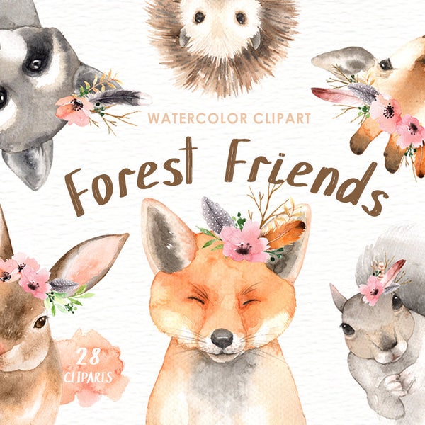 Woodland Clip Art - Etsy