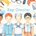 Boy Creator Watercolor Clip Arts Boy Clipart Kids Clipart - Etsy