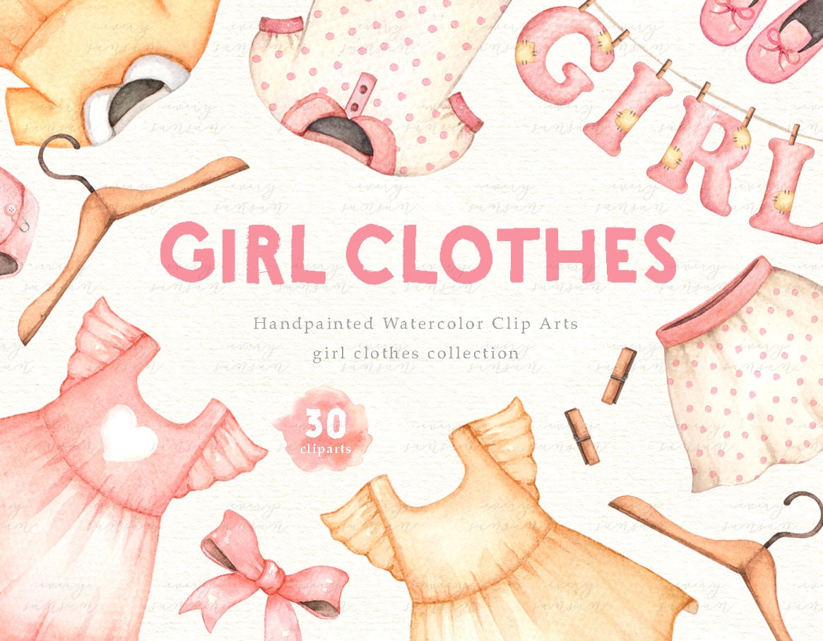 Little Girl Dress Clip Art