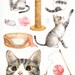 Meow! Cat Lover Watercolor Cliparts, Woodland Animals, Kids Clipart,dog ...