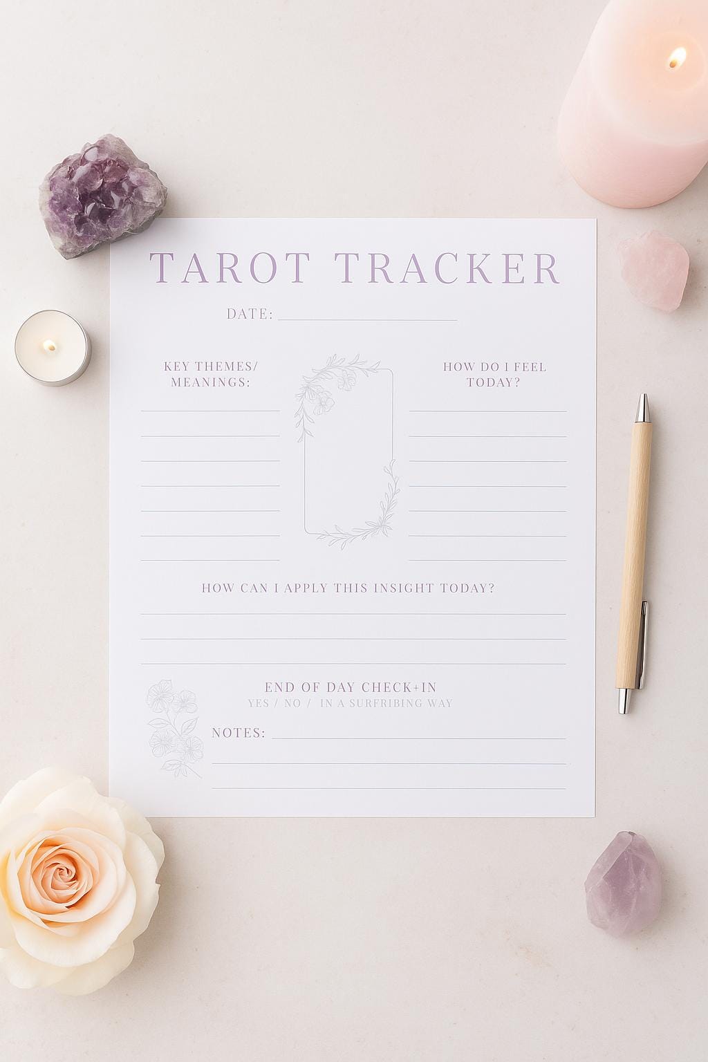 Single Card Tarot Tracker - Etsy