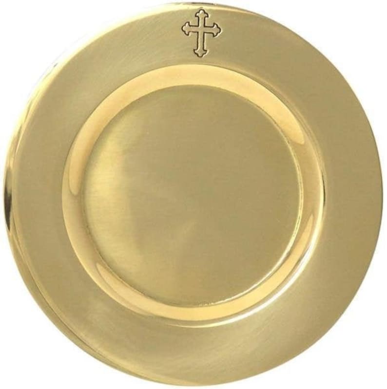 High Polished Brass Communion Gold Plated Paten Catholic | Etsy