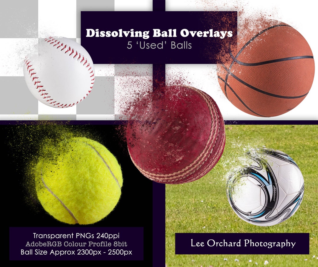 Sports Ball Overlay : 'used' Dissolving Balls, Tennis, Cricket ...