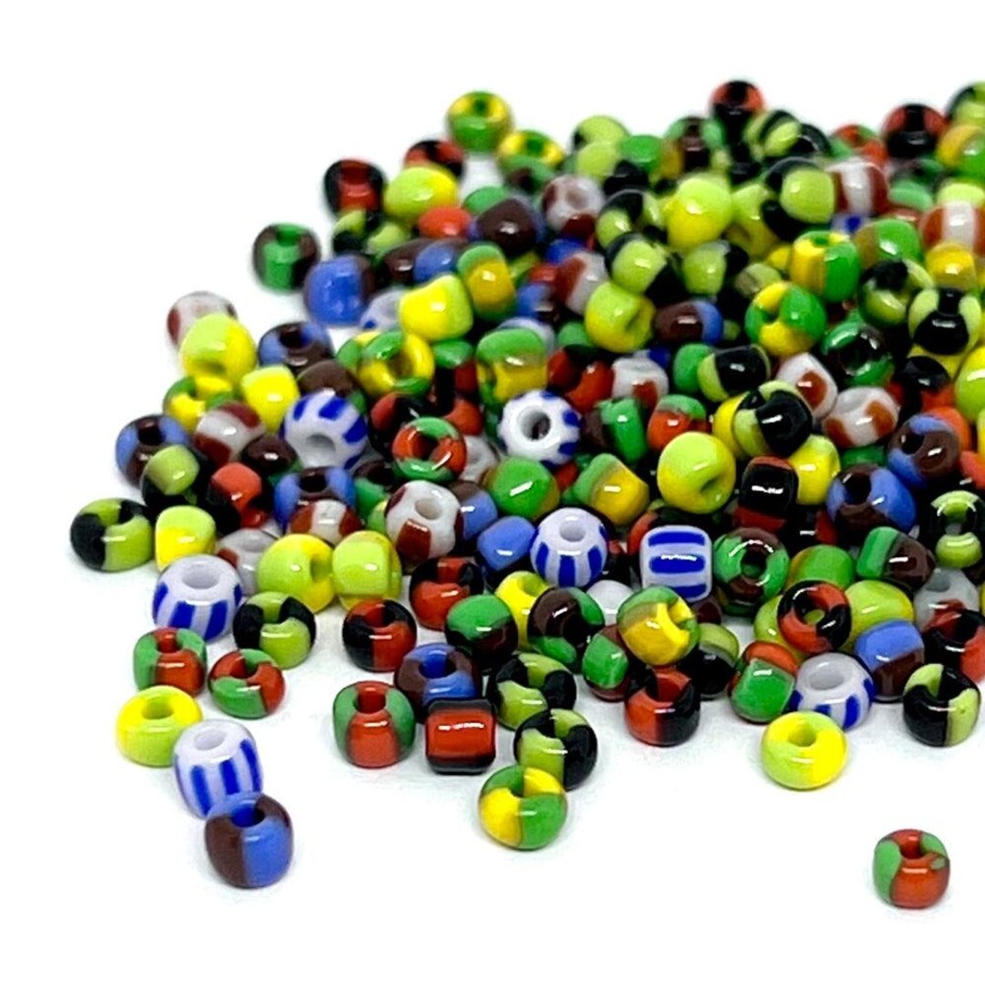 8/0 FGB Seed Bead Mix - 25g (approx 800 Beads) - Stripes - Etsy