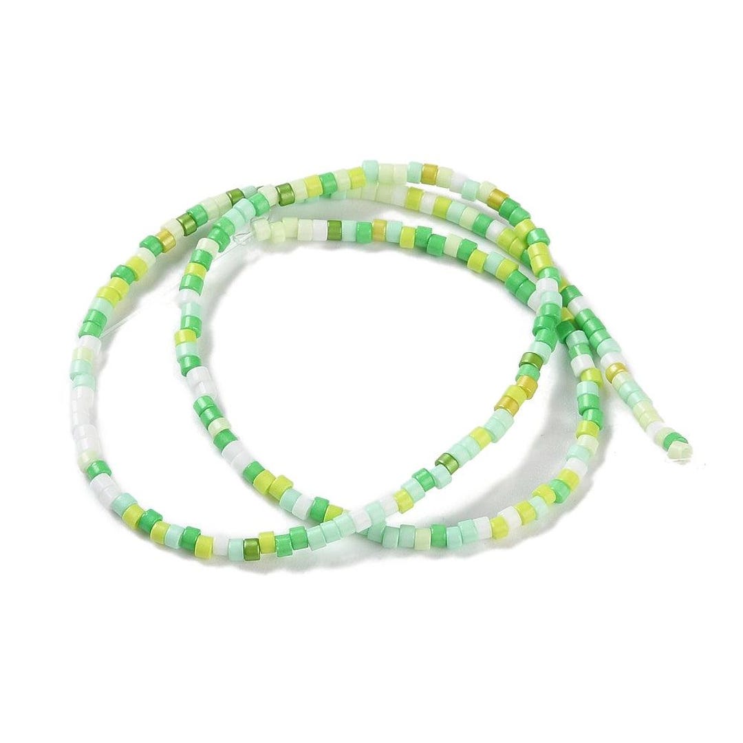 2x5x2mm FGB Cylinder Bead Mixed 15 Inch Strand - Approx 220 Beads ...