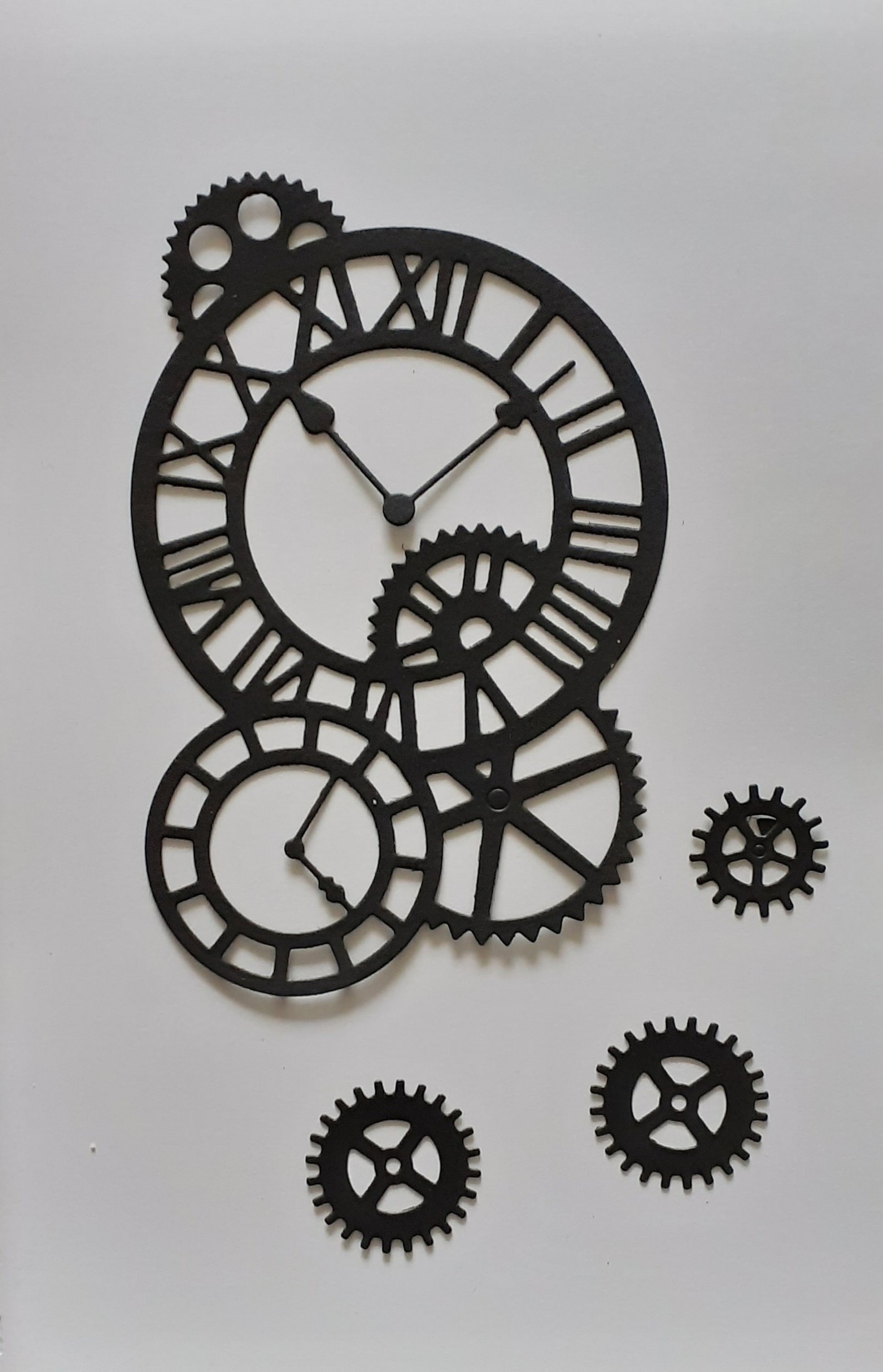 4x Steampunk Clock and Cogs. Card Cut Outs for Card Making. - Etsy UK