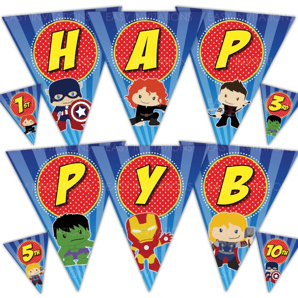 Superhero Bunting - Etsy