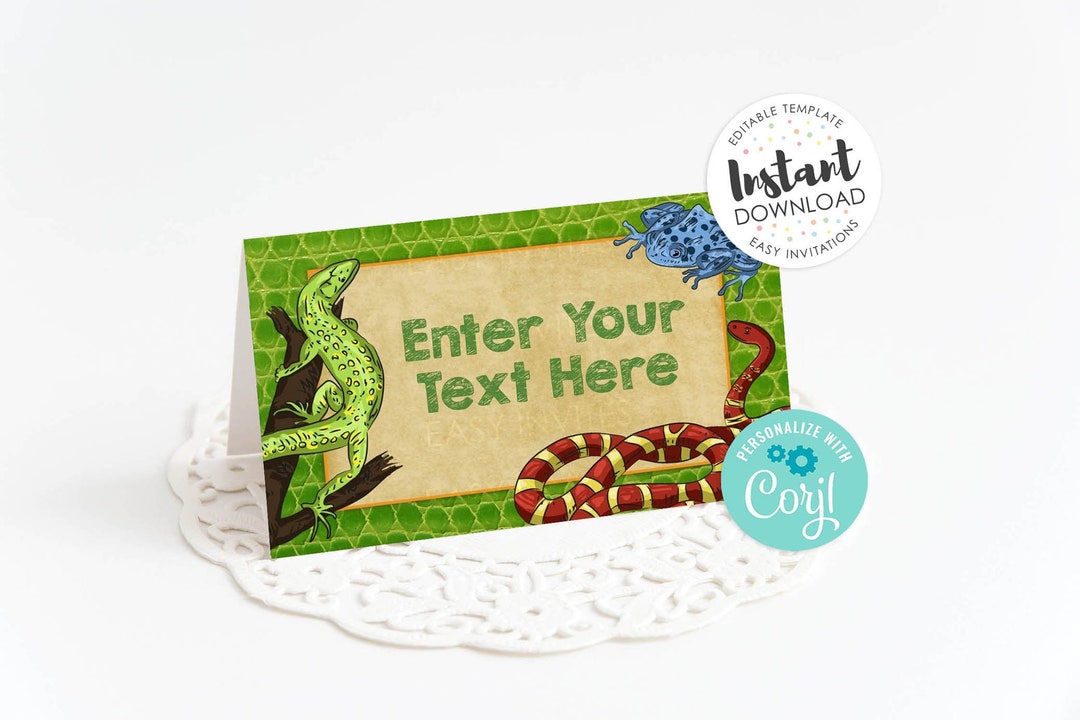Reptile Food Labels, Reptile Food Tent, Editable Food Signs, Reptile ...