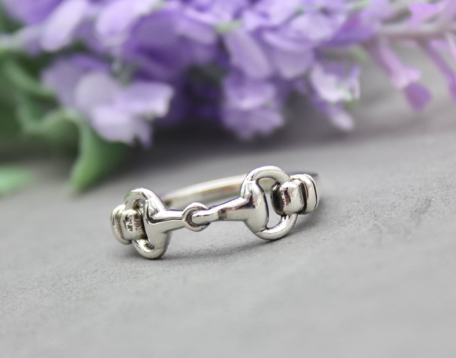 Horsebit Buckle 925 Sterling Silver Ring, Trendy Horse Bit Horse ...