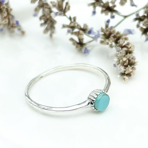 Tiny Turquoise Ring - Etsy