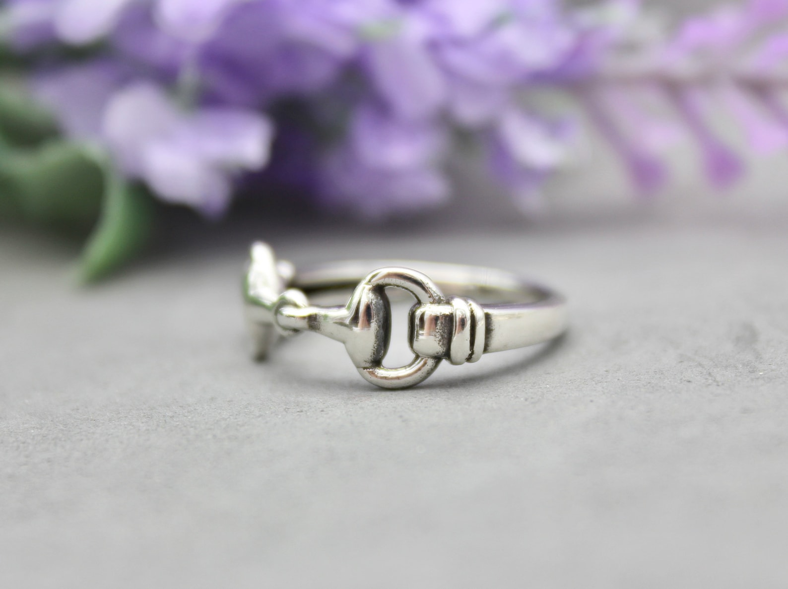 Horsebit Buckle 925 Sterling Silver Ring, Trendy Horse Bit Horse ...