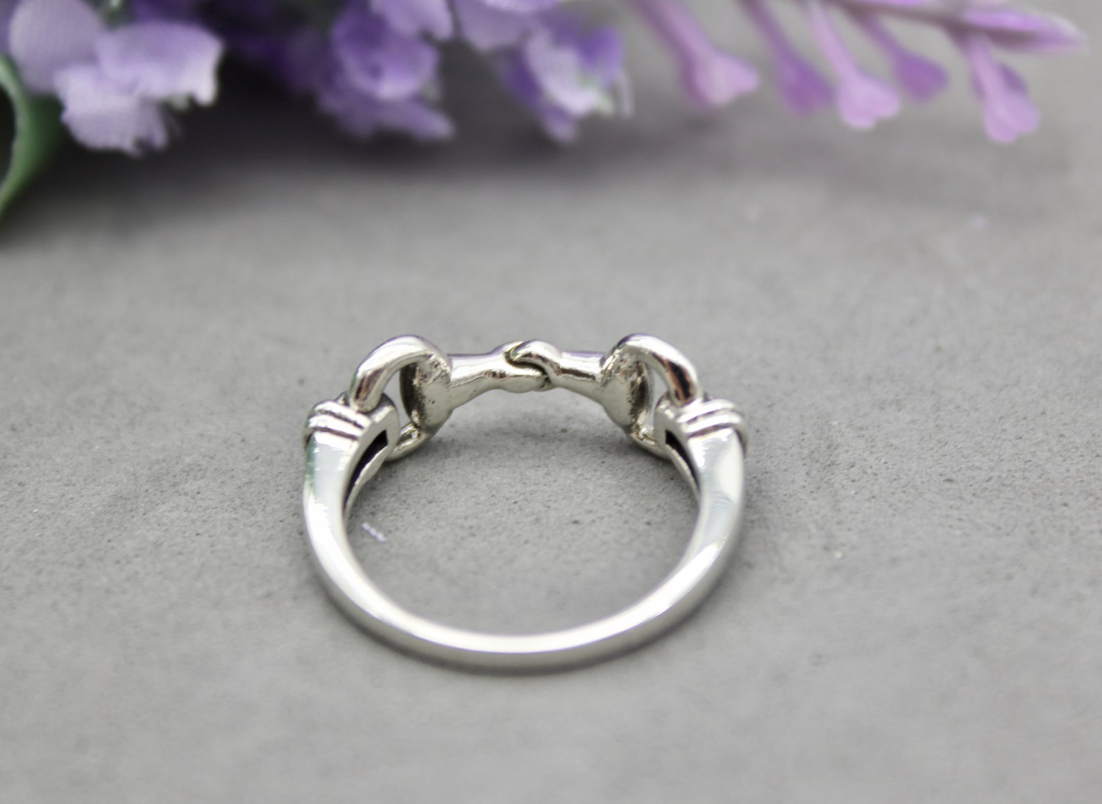 Horsebit Buckle 925 Sterling Silver Ring, Trendy Horse Bit Horse ...