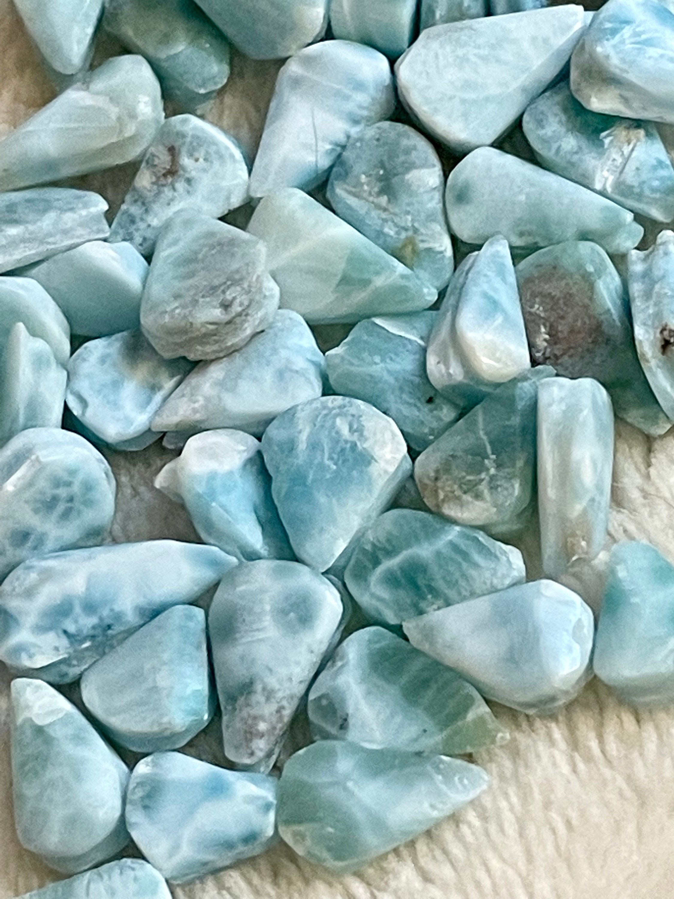 Lot Larimar Grooved Cabochons Beads Small Pendants Necklace Earings ...