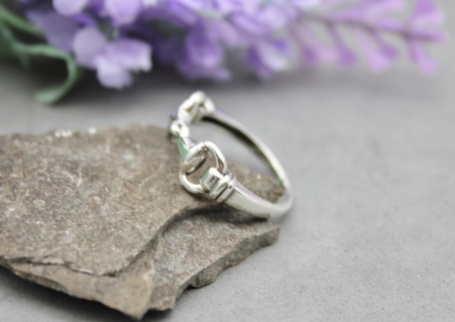 Horsebit Buckle 925 Sterling Silver Ring, Trendy Horse Bit Horse ...